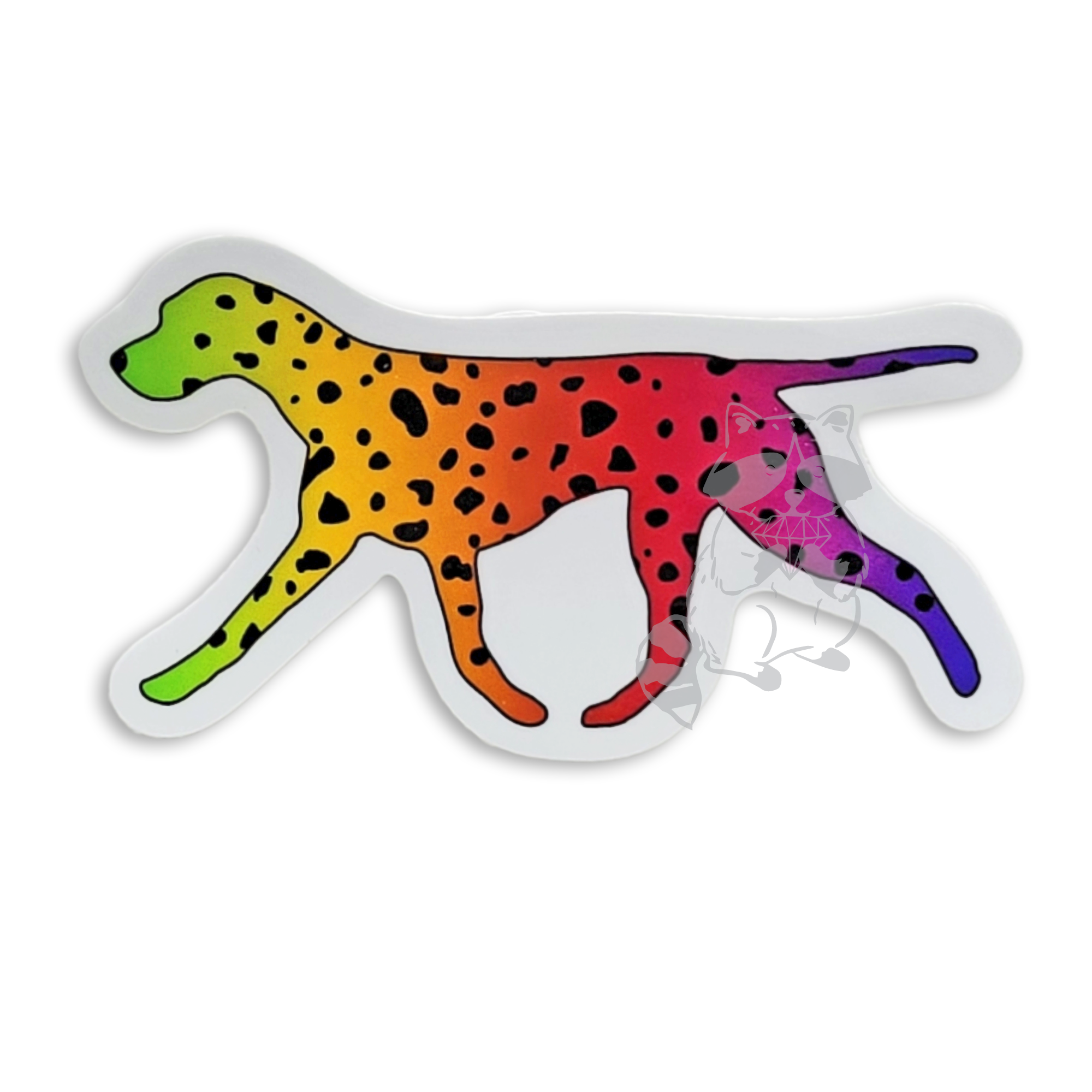 Rainbow Dalmatian Sticker – Trash Panda's Closet