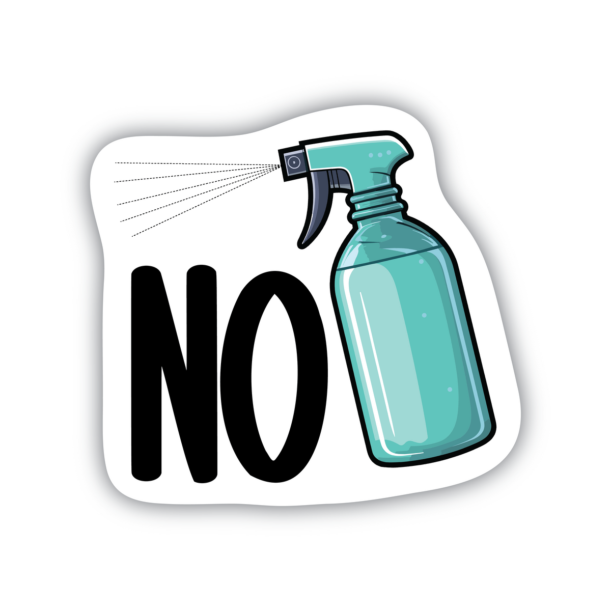 NO Spray Bottle vinyl sticker- multiple colors! – Trash Panda's Closet