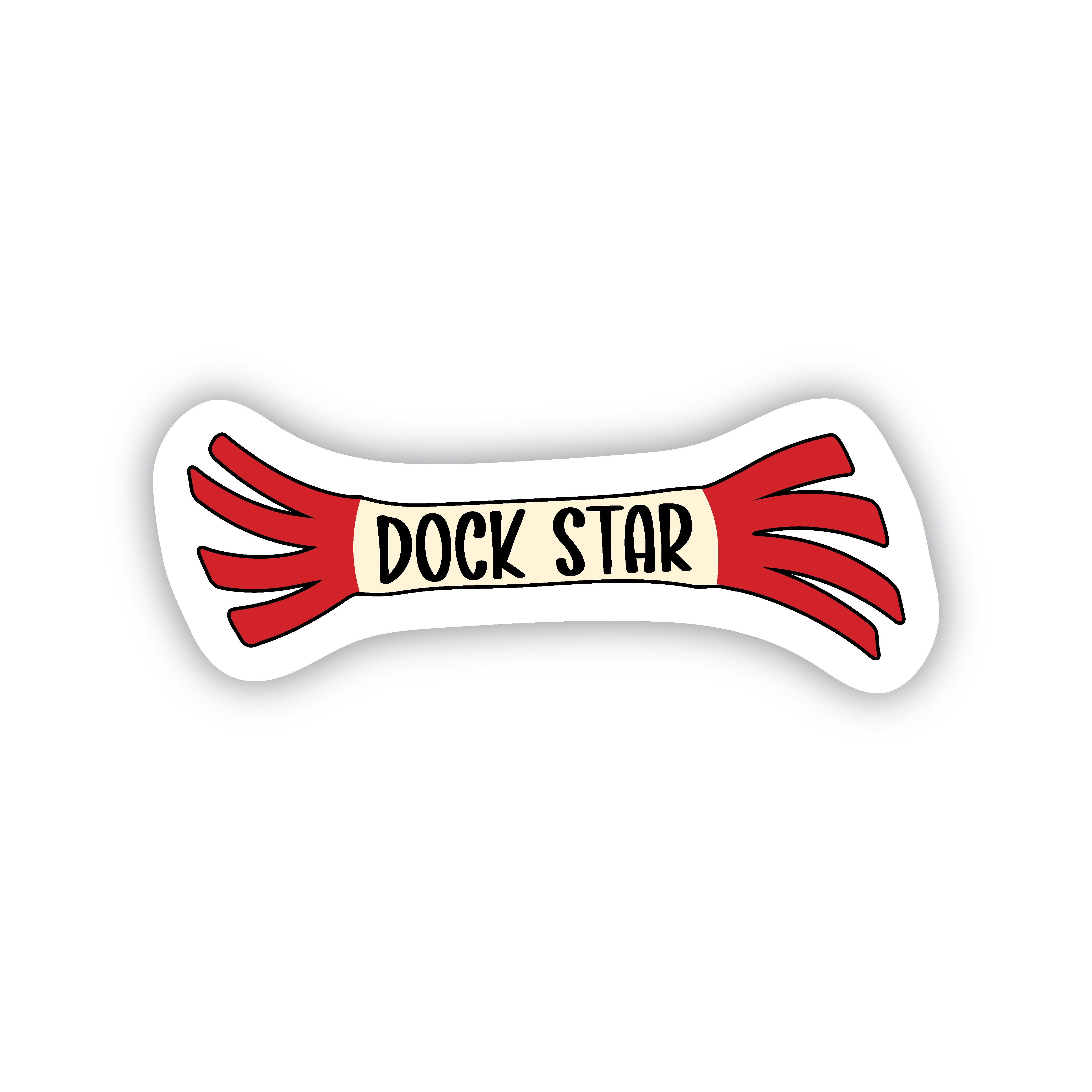 Bumper- Dock Star with red streamers 3 inch vinyl sticker – Trash Panda ...