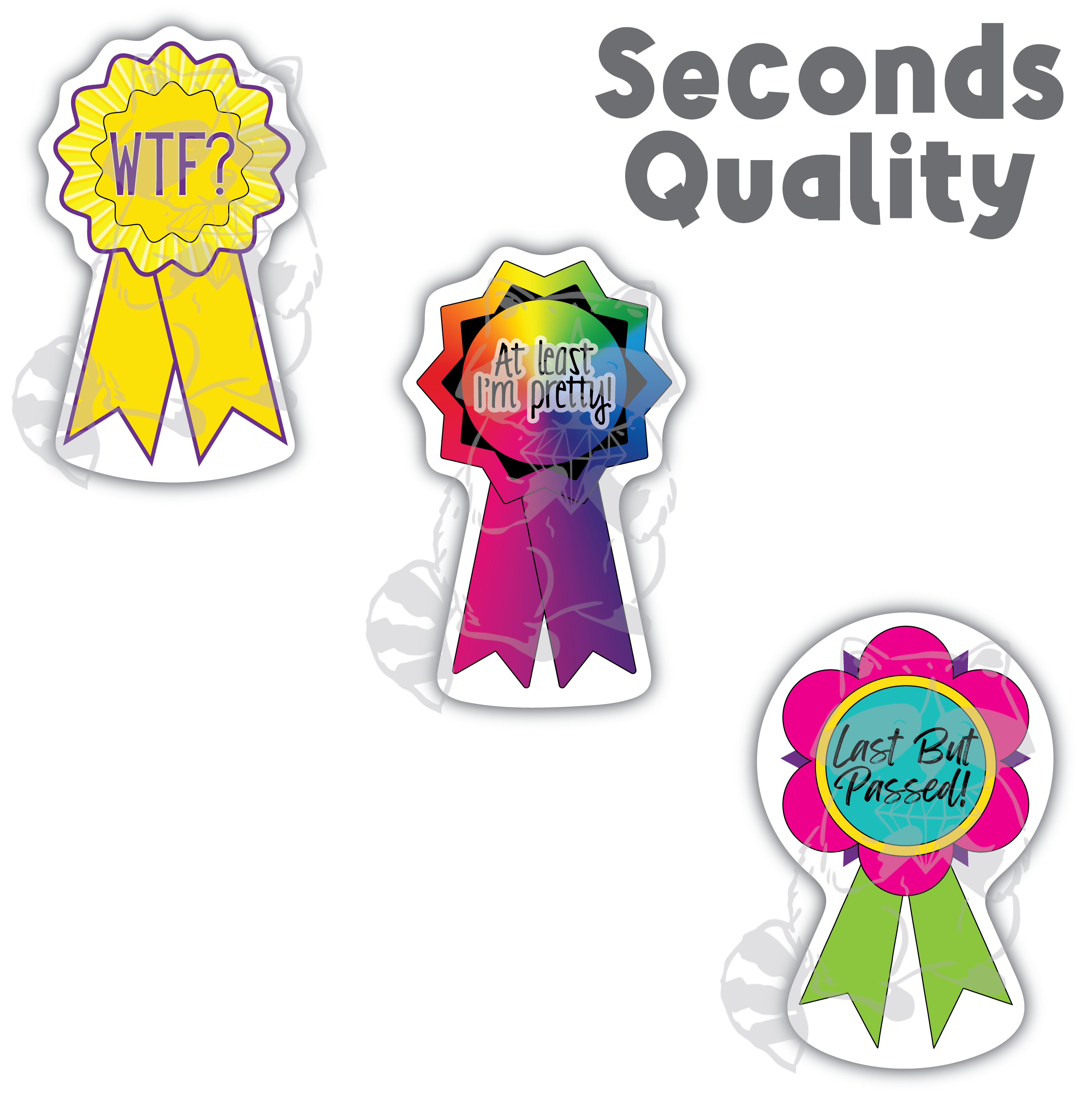 Ribbon stickers- seconds – Trash Panda's Closet