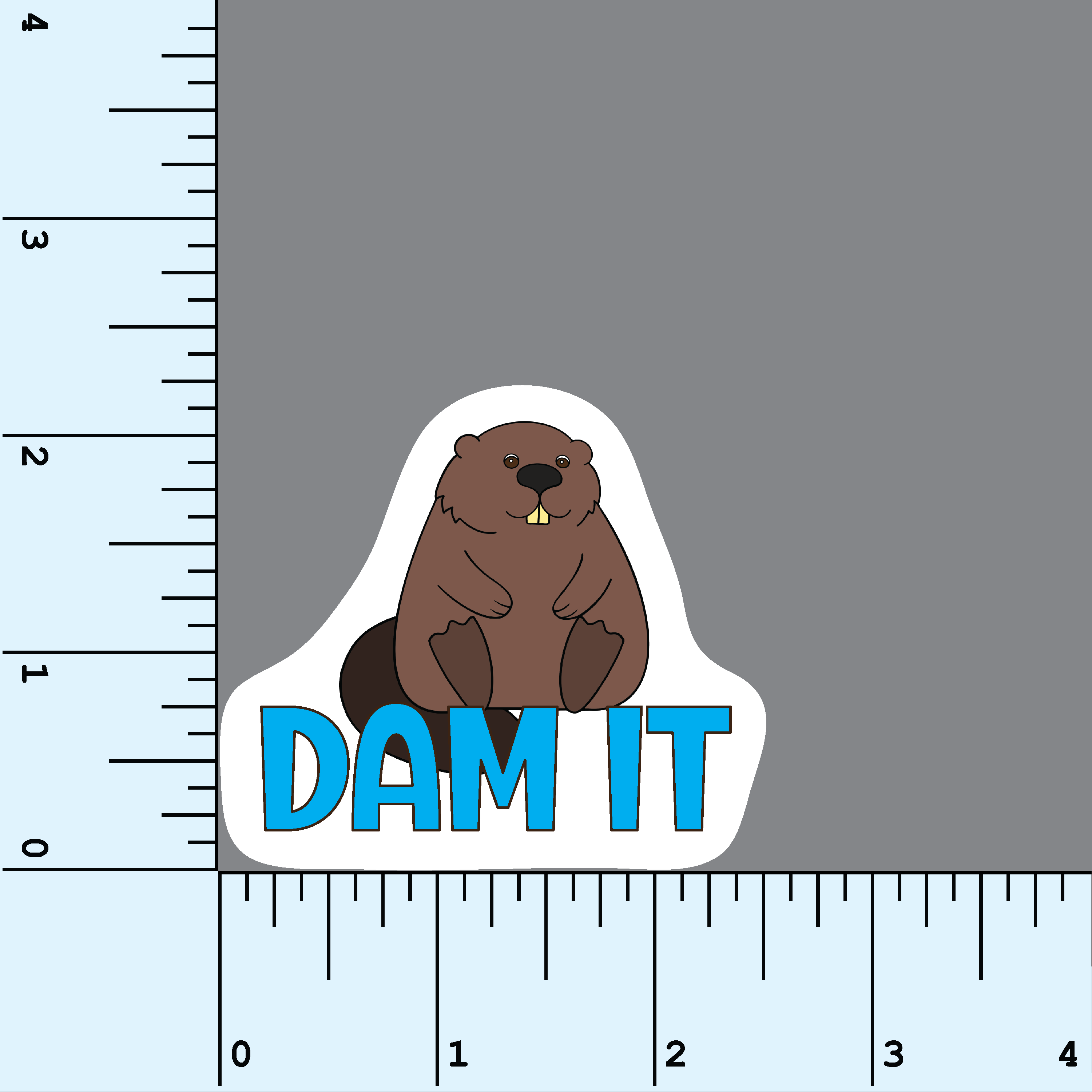 Dam It beaver vinyl sticker – Trash Panda's Closet