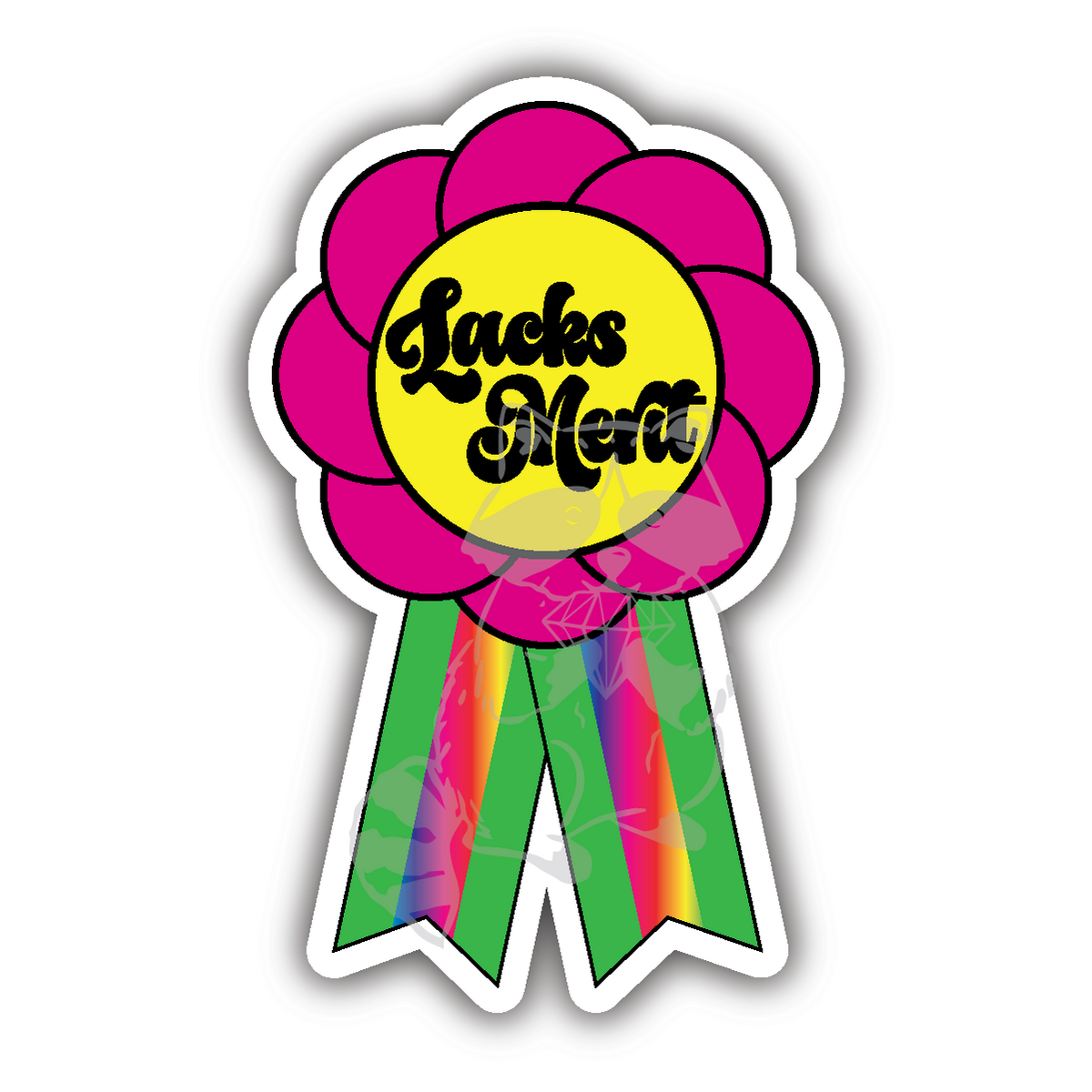 Lacks Merit Ribbon sticker 4 inch – Trash Panda's Closet