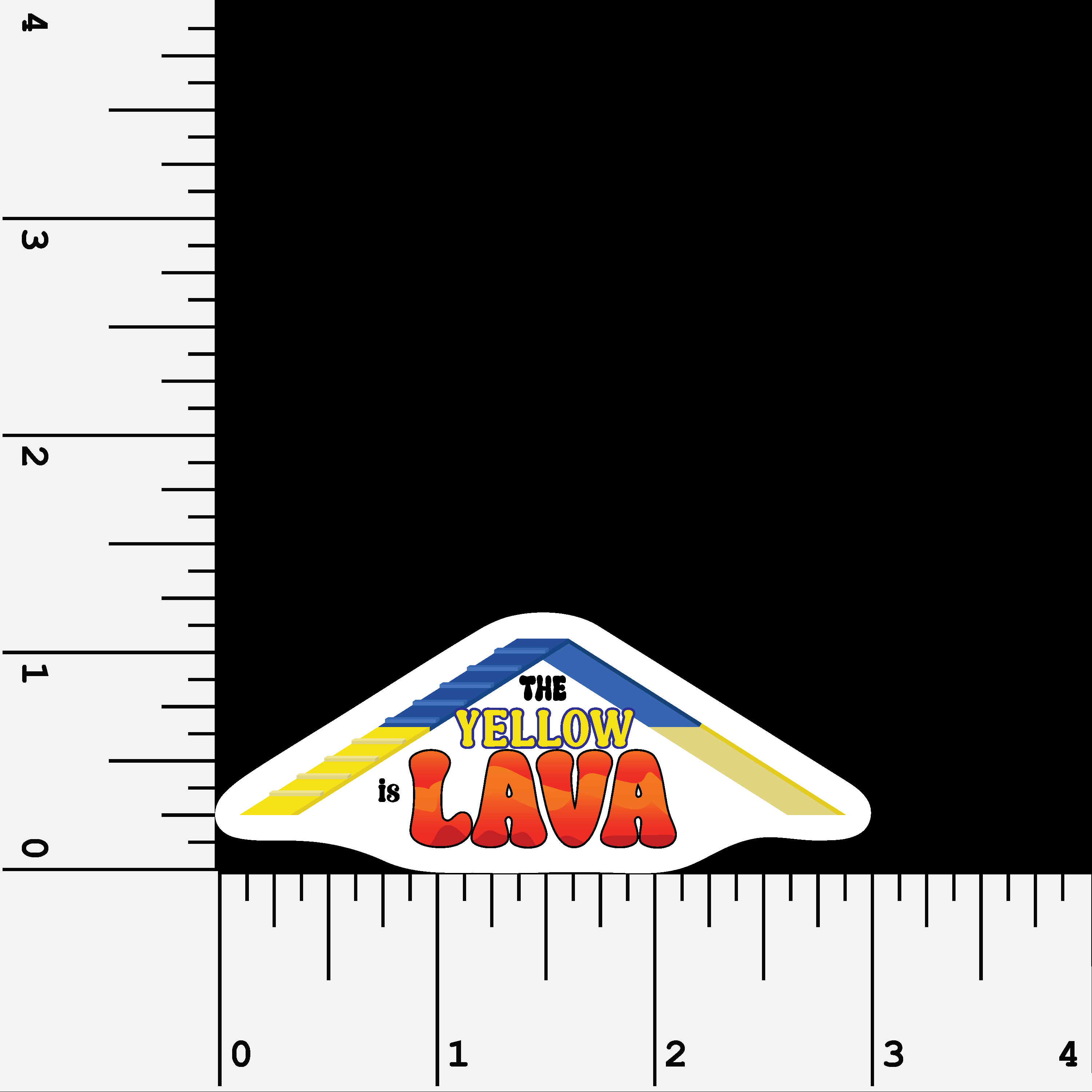 The Yellow is LAVA Sticker – Trash Panda's Closet